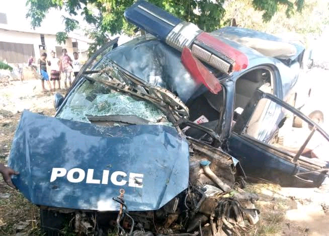 Police Vehicle Involved In a Road Accident While Chasing For Suspected ...