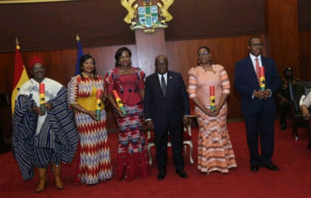 President Akufo-Addo swears in five new ambassadors.
