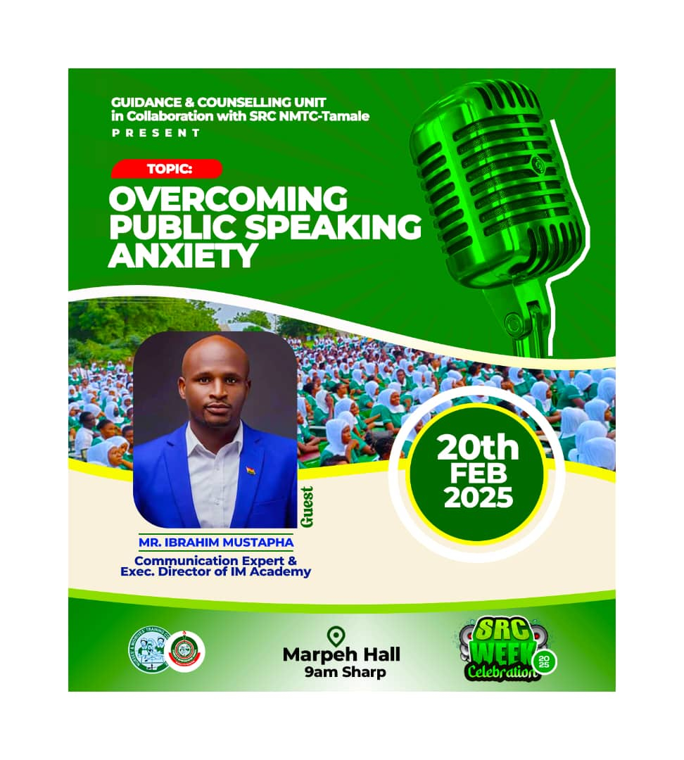 Find Your Voice: Public Speaking Training at NMTCTamale's SRC Week