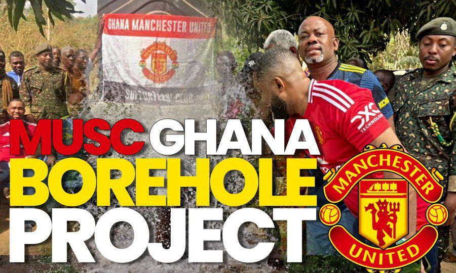 Ghana Manchester United supporters club commissions borehole at Baglo ...