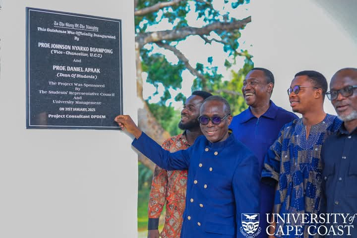 The new shuttle terminal and gatehouse at the University of Cape Coast ...