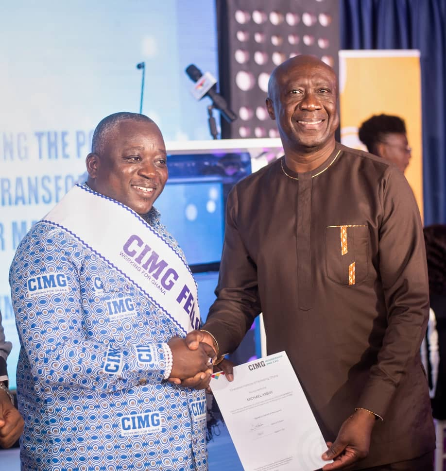 CEO of MGA Consulting, Michael Abbiw, conferred CIMG Fellowship