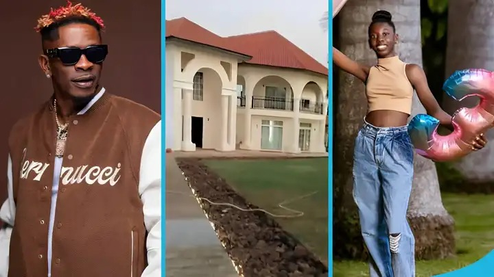 Shatta Wale and Daughter Take a Tour of the New Mansion