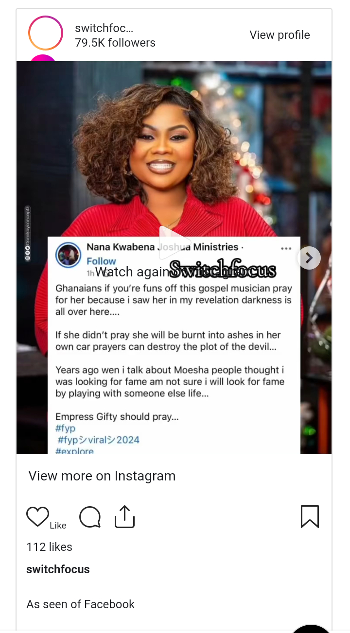 Ghanaian Prophet's Disturbing Vision for Empress Gifty Adorye