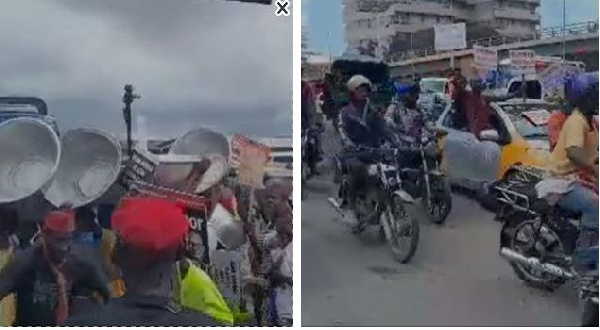 Okada riders, kayayei storm Obra Spot to join #OccupyBoGProtest