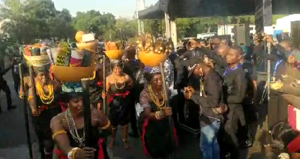 Beautiful display of culture as burial items are presented at Atsu's ...