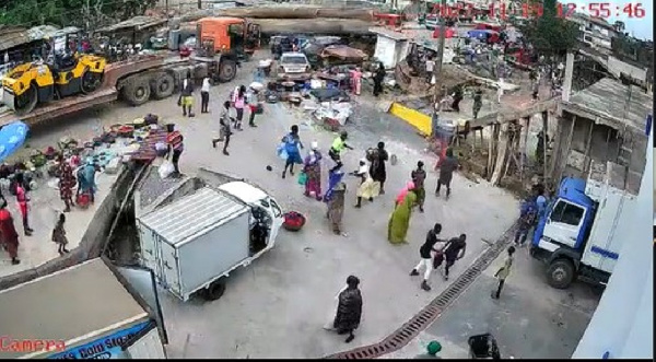 Watch CCTV footage of the Bogoso timber truck accident