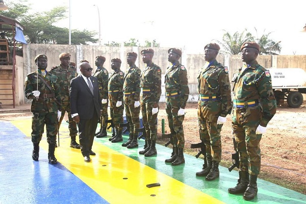 Akufo-Addo visits Ghanaian troops on peacekeeping operations