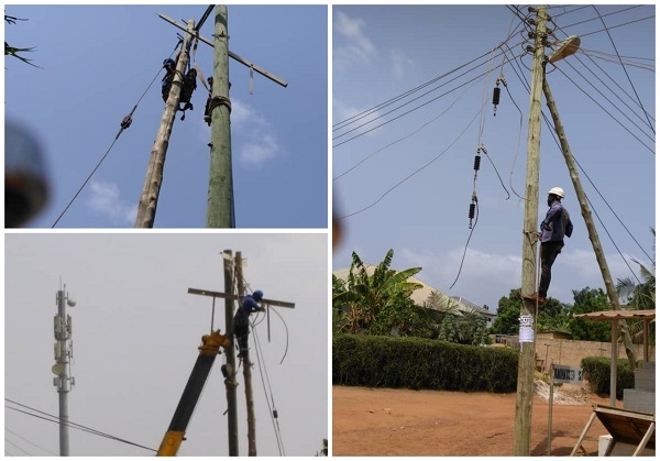GhanaWeb Gets Results: ECG replaces power distribution pole threatening ...