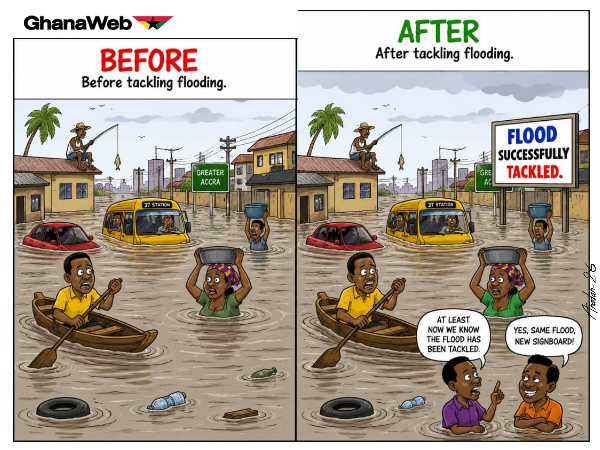 CARTOON: ‘I have tackled flooding in the Greater Accra Region’ - Linda ...