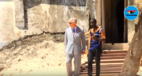 Prince Charles tours Jamestown, Osu Castle