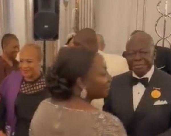 Watch Otumfuo, Lady Julia on the dance floor at birthday bash in London