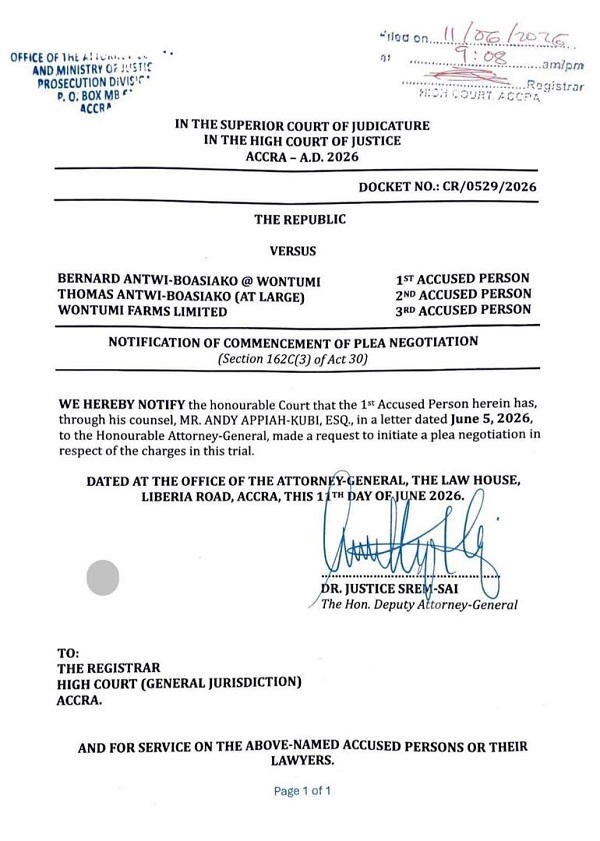Wontumi seeks plea bargain in EXIM Bank fraud case