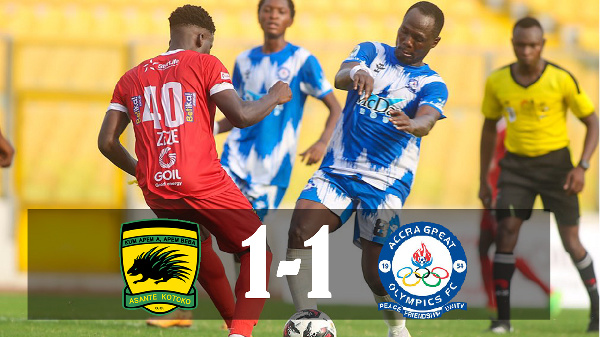 Watch highlights of Asante Kotoko draw against Great Olympics