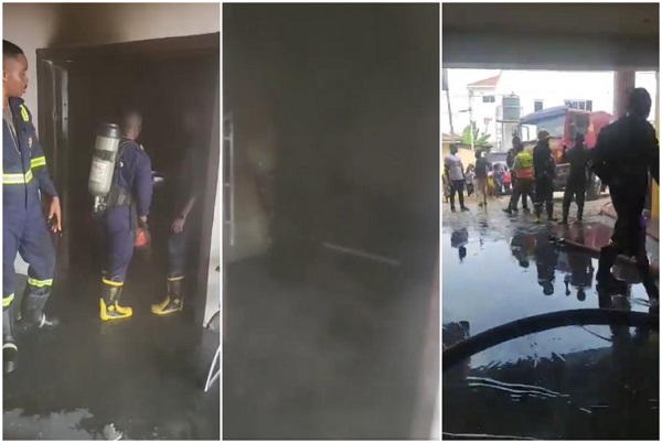 Video | Fire breaks out at Atinka FM/TV station; scores trapped ...