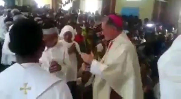 Video | Rev father flogging his church members with his Holy cane