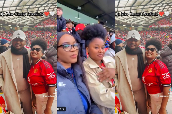 NPP MP Vincent Assafuah spotted at Old Trafford with wife during Man ...