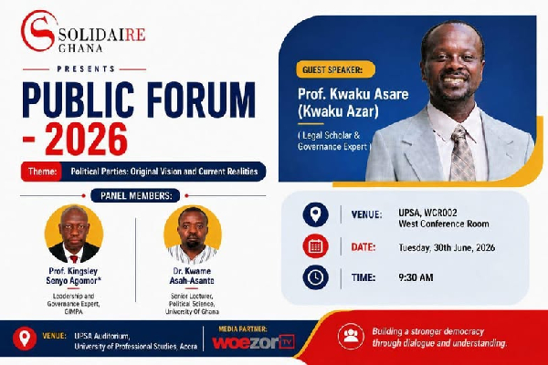 Professor Kwaku Azar to deliver key lecture on political party ideologies