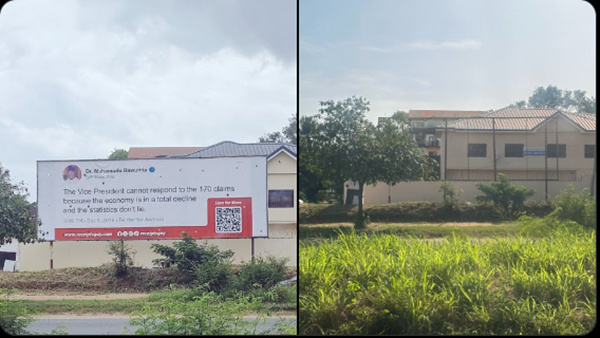 Billboard of 'savage' old tweets of Bawumia, Akufo-Addo pulled down ...