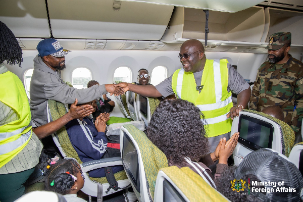 PHOTOS: Emotional scenes aboard emergency flight of Ghanaians fleeing ...